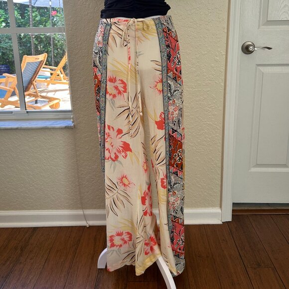Billabong | Pants & Jumpsuits | Billabong Tropical Open Leg Wrap Pants ...